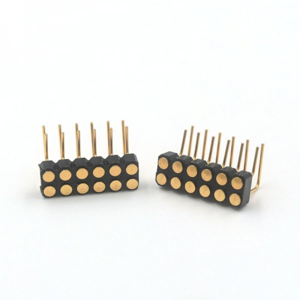 12 Pin Female Pogo Pin Right Angle Connector - CFECONN