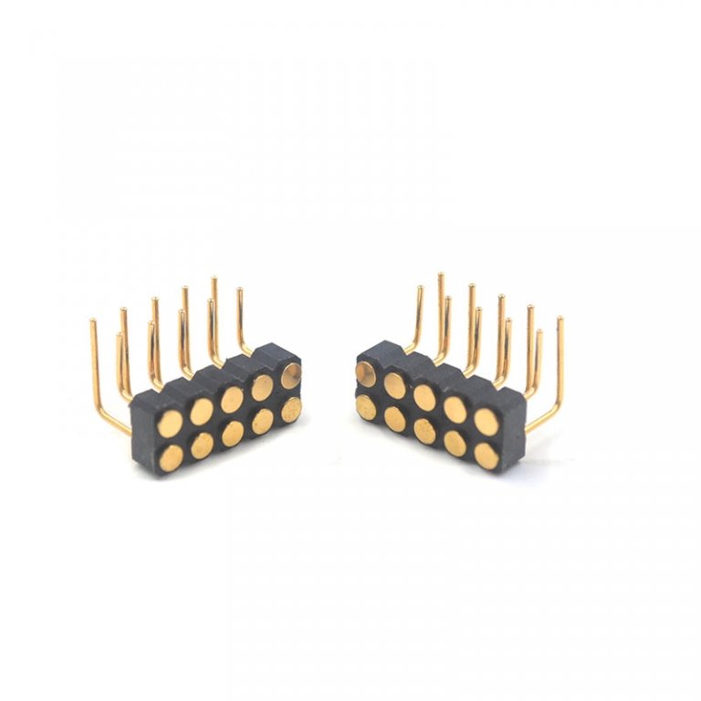 10 Pin Female Right Angle Spring Contact Connector - CFECONN