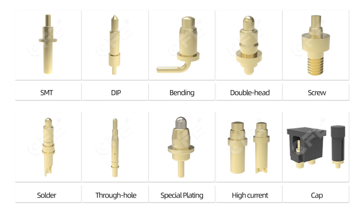CFE Pogo pogo pin contacts, spring loaded pin supply in China