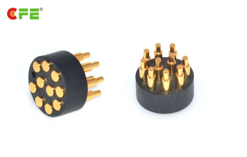Customized 10 Pin Round Type Pogo Pin Connector - CFECONN