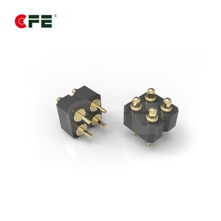 2.54mm 4-Pin Female Connector - Spring Loaded Pin - CFECONN